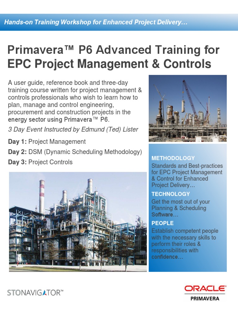 Primavera™ P6 Advanced Training For EPC Project Management & Controls ...