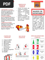 Triptico - Uso de Extintores | PDF | Agente oxidante | Incendios