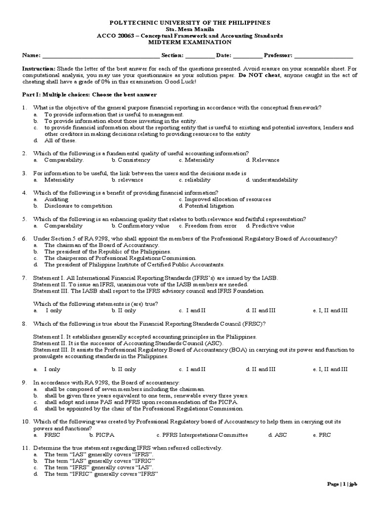 Acco 20063 Midterm Exam | PDF | International Financial Reporting ... Acco 20063 Midterm Exam | PDF | International Financial Reporting ...