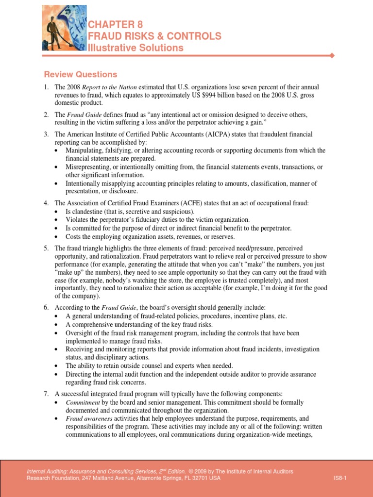 Chapter 8 Illustrative Solutions | PDF | Internal Audit | Audit