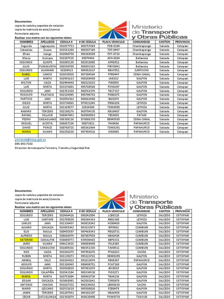 Hoja de Transporte | PDF | Transporte por carretera | Transporte de tierra