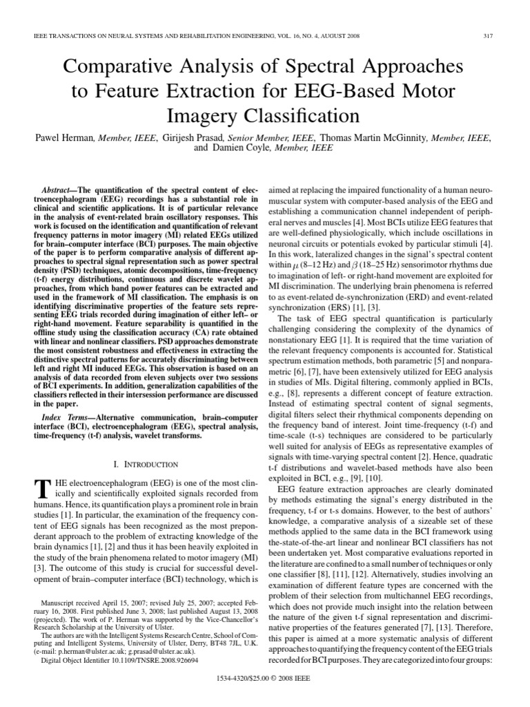 Comparative Analysis Of Spectral Approac Pdf Support Vector Machine