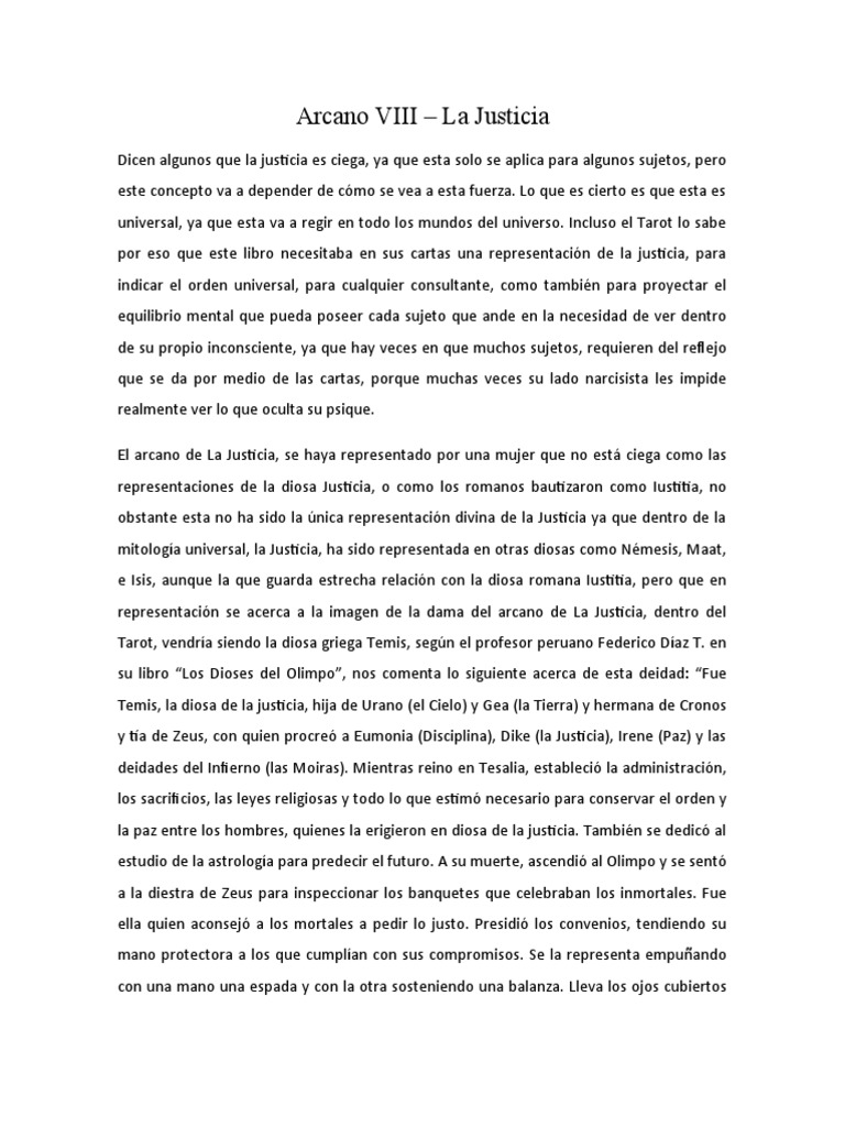 Arcano VIII - La Justicia | PDF | Karma | Dharma