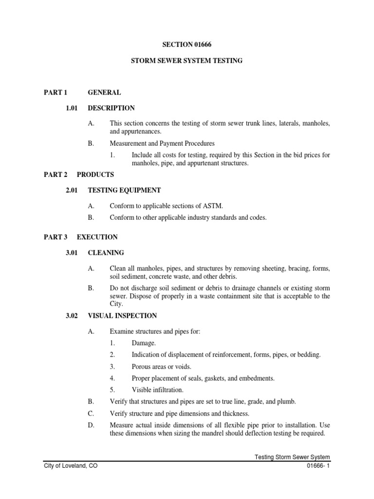 Testing Storm Sewer System 016 | PDF | Sanitary Sewer | Pipe (Fluid ...