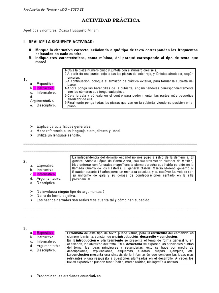 Actividad Práctica... Tipo de Tex | PDF | Idiomas