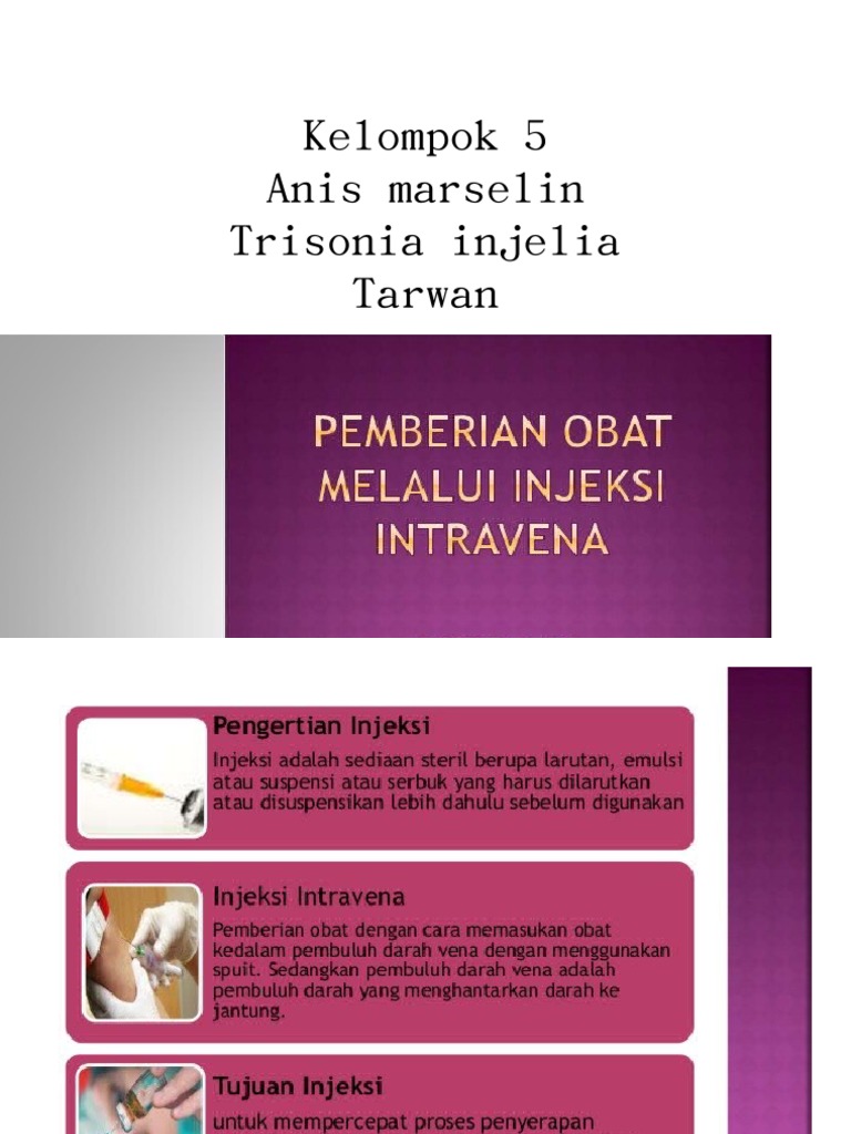 Pemberian Obat Melalui Intravena (IV) | PDF