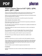Sap Quality Management Master Data Tables | PDF | Data | Quality Management