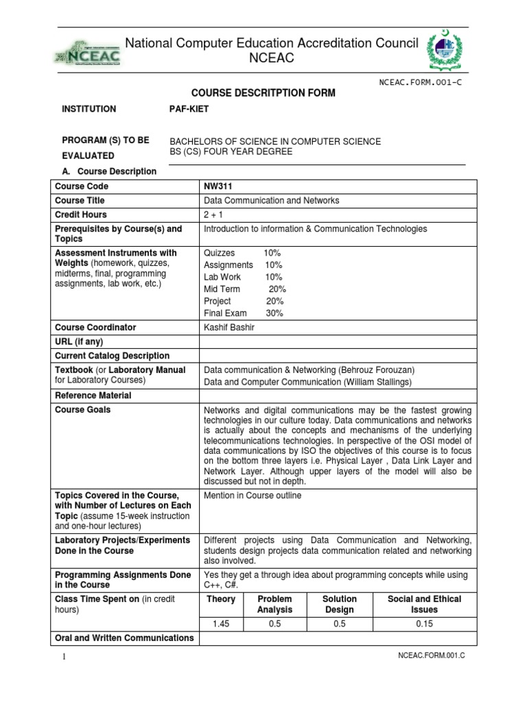National Computer Education Accreditation Council Nceac: Course ...