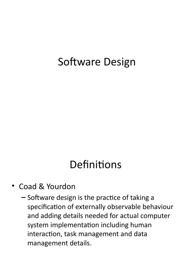 Software Design Fundamentals | PDF | Design | System