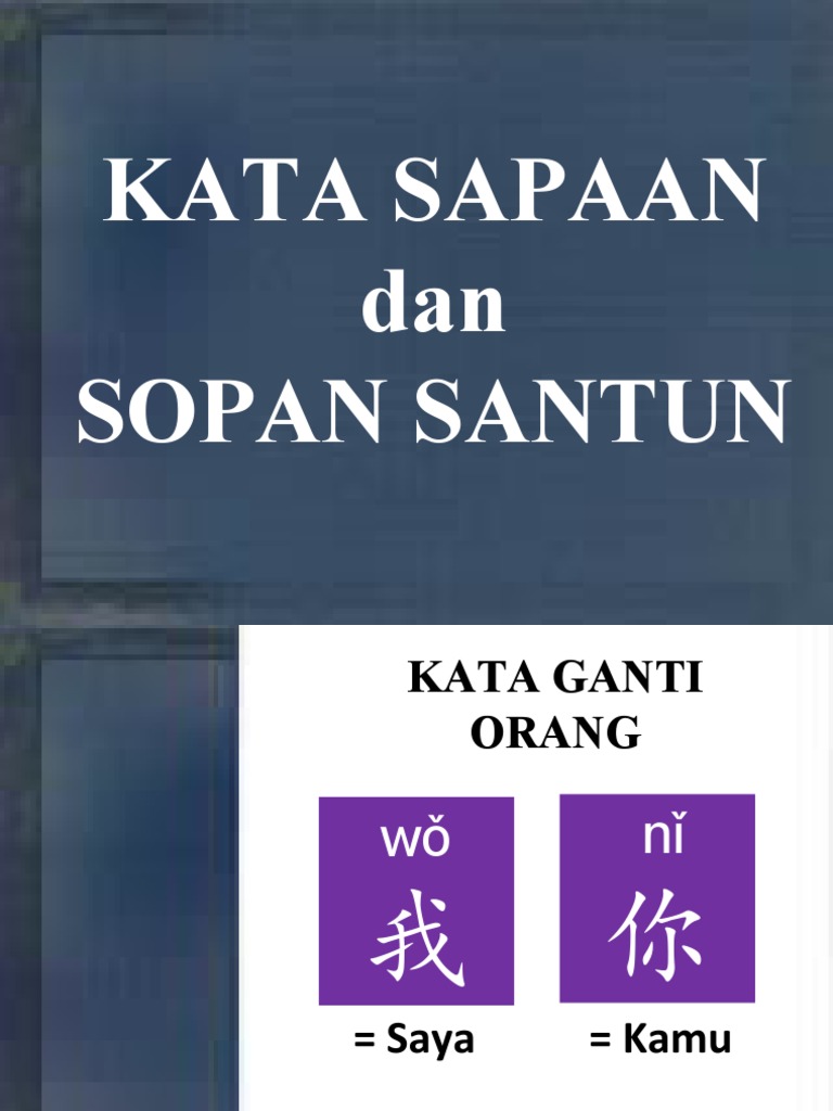 Kata Sapaan | PDF
