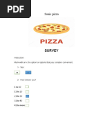 Pizza Questionnaire - A Market Research Survey | PDF | Pizza | Foods