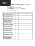 Check List Almacenamiento Sustancias Peligrosas Centinela | PDF | Naturaleza