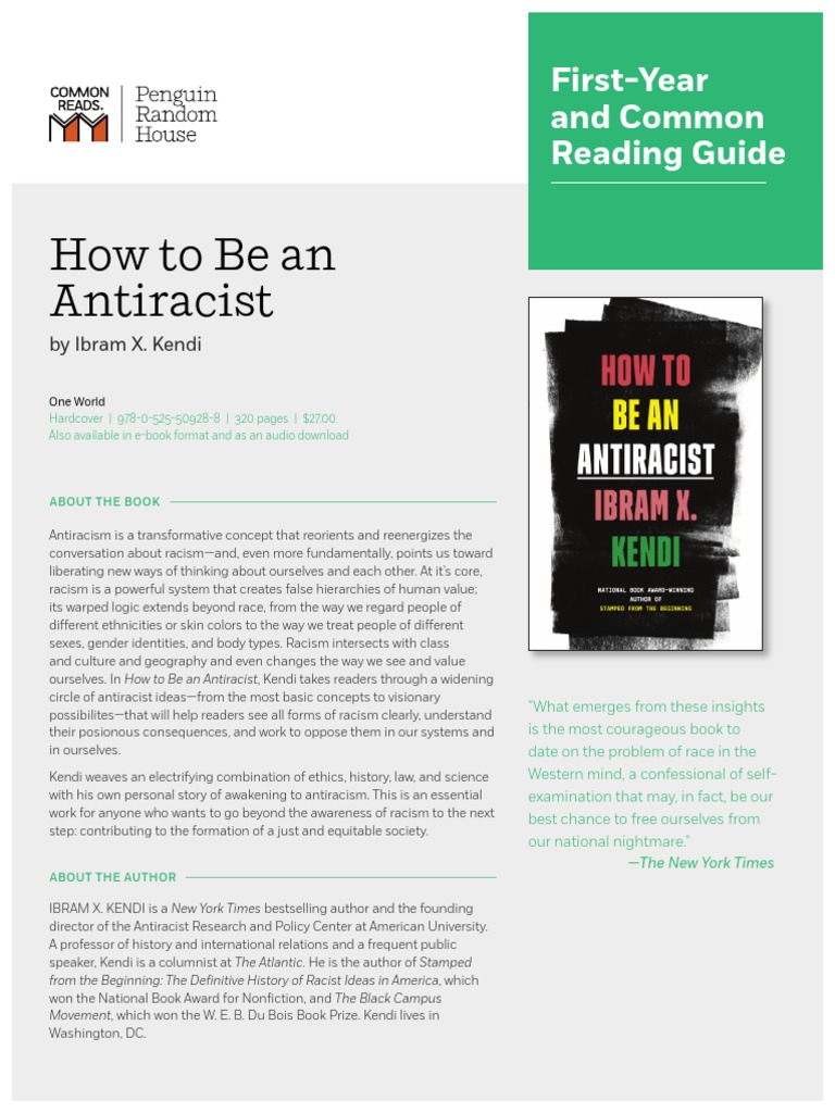 Howtobean Antiracist: First-Year and Common Reading Guide | PDF ...