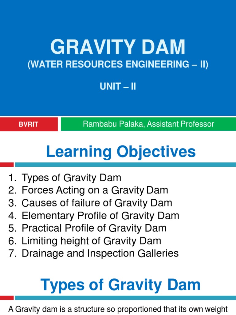 Gravity Dams Unit-II | PDF | Dam | Force
