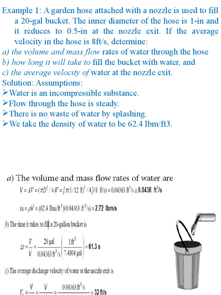 Fluid Flow Rate Calculations and Examples | PDF | Home & Garden ...