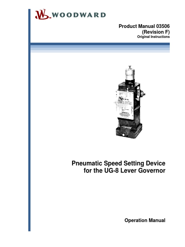 Pneumatic Speed Setting Device For The UG-8 Lever Governor: Product ...