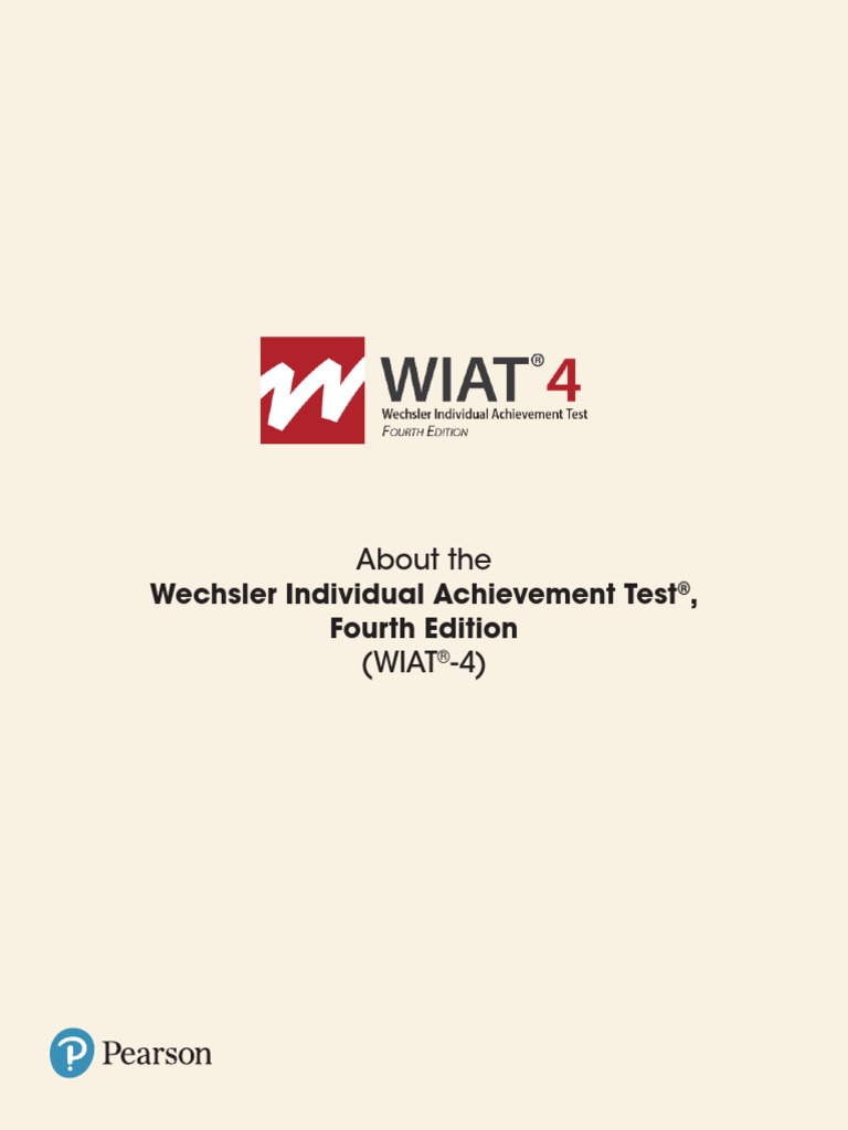 Wechsler Individual Achievement Test, Fourth Edition: About The (Wiat ...