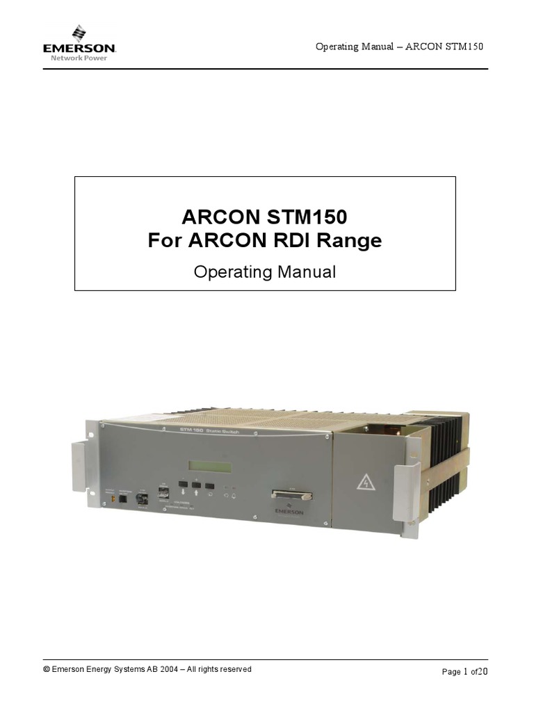 Ees Arcon Stm150 Operation Manual | PDF | Power Inverter | Mains ...