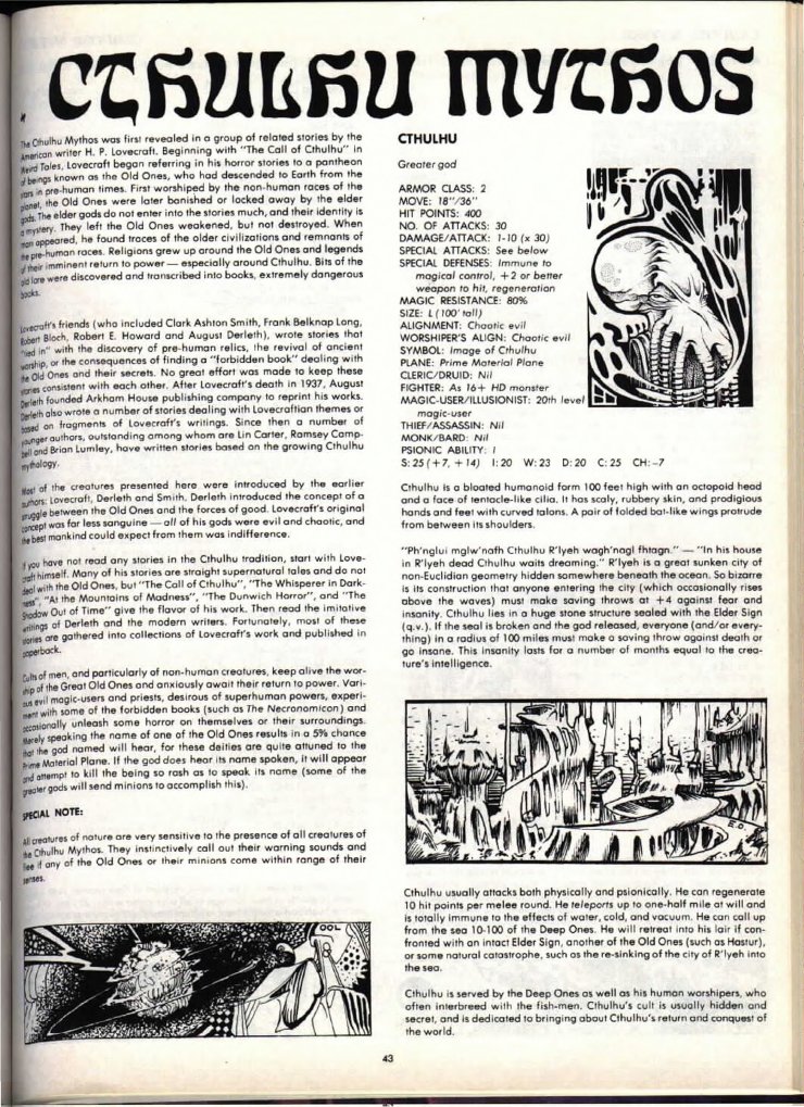 Deities & Demigods - Cthulhu Mythos | PDF