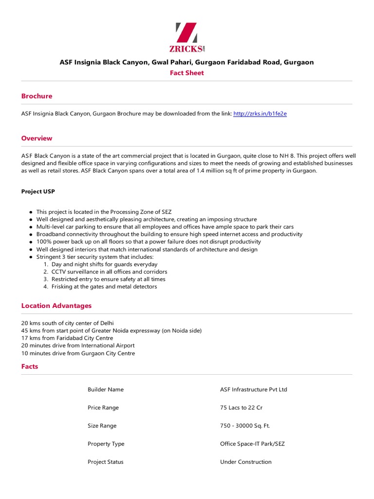 ASF Insignia Black Canyon FactSheet | PDF | Internet | Business