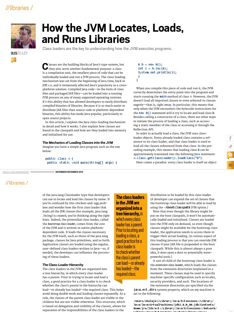 How The JVM Locates, Loads, and Runs Libraries: Class Loaders Are The ...