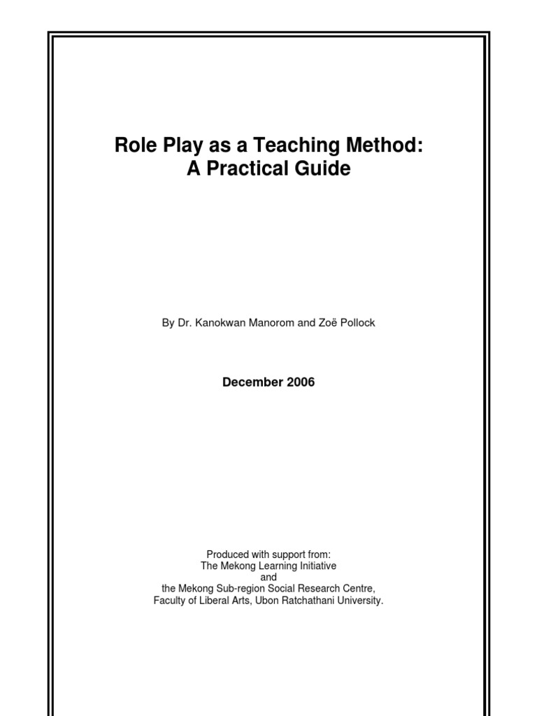 Role Play As A Teaching Method | PDF | Lecture | Learning