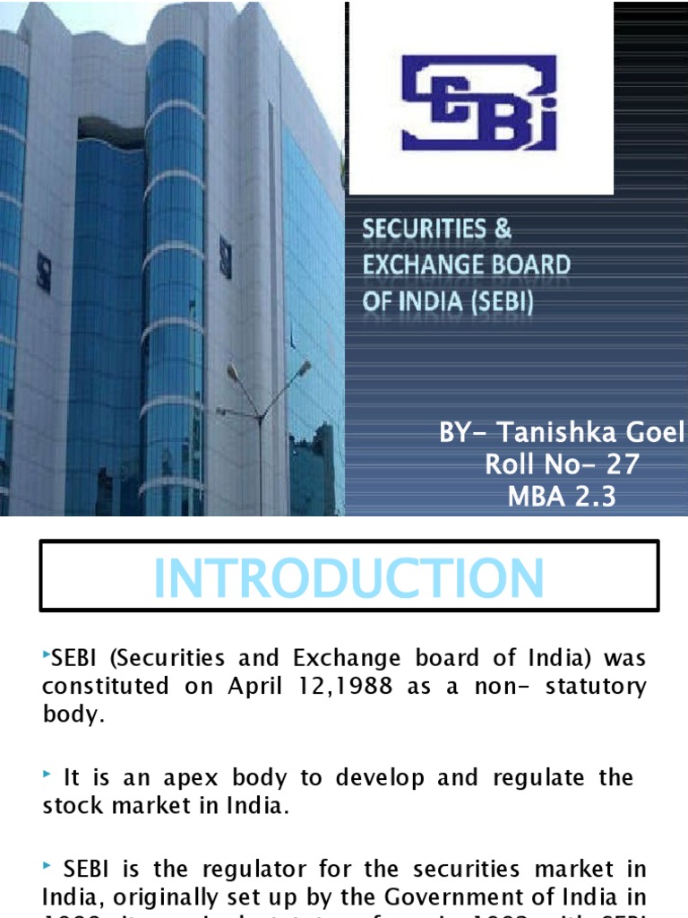 SEBI | PDF | Stocks | Securities (Finance)