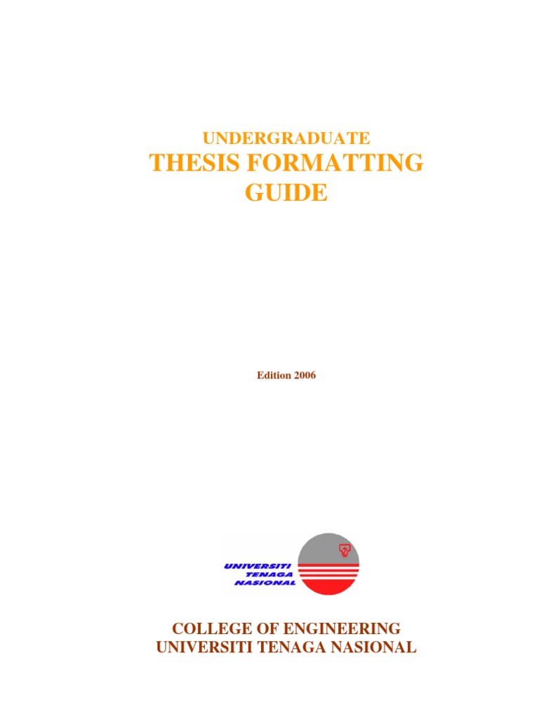 Thesis Formatting Guide: Undergraduate | PDF