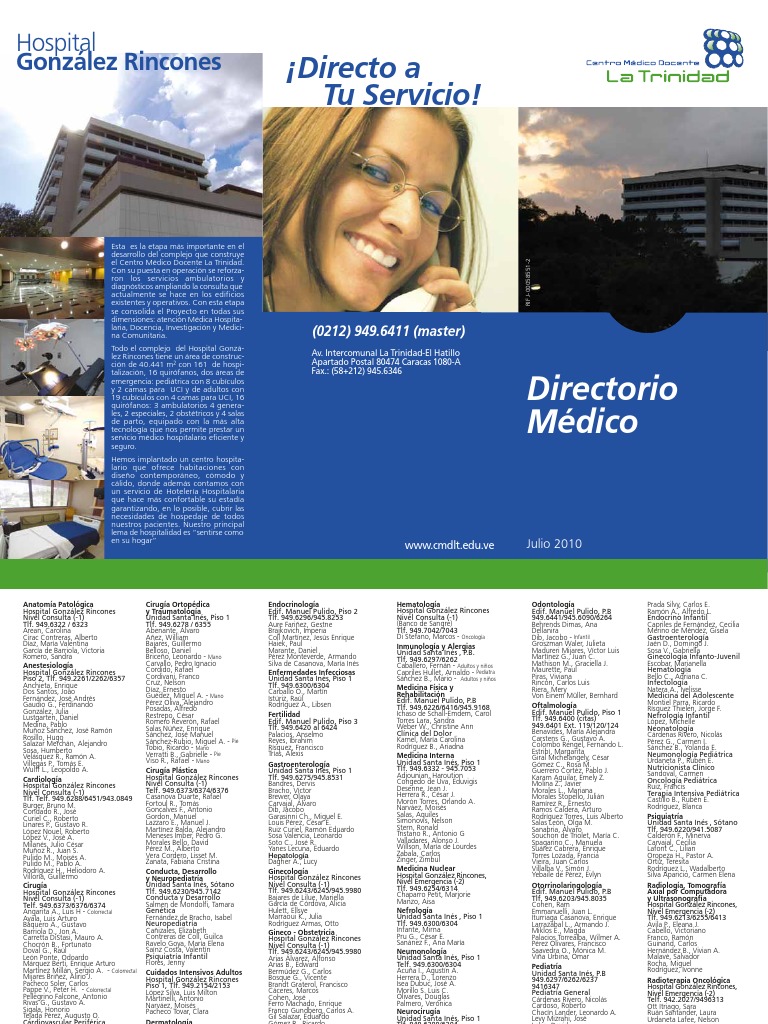 Directorio Medico | PDF | Hospital | Especialidades Medicas