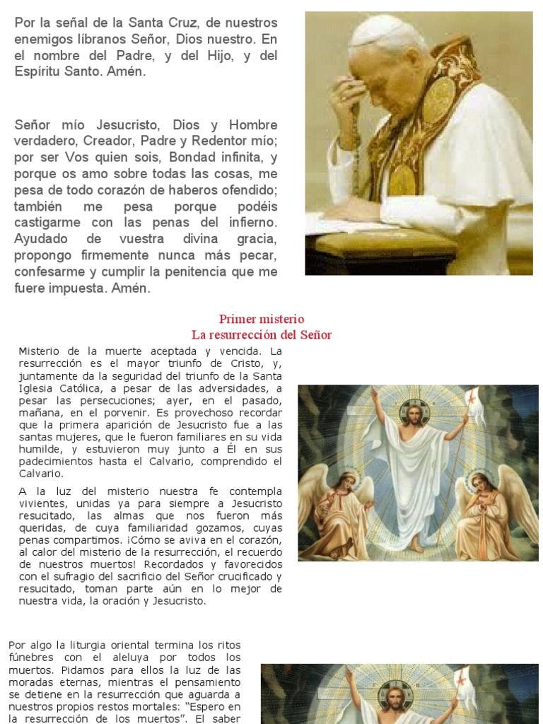 Rosario Misterios Gloriosos Pdf María Madre De Jesús La