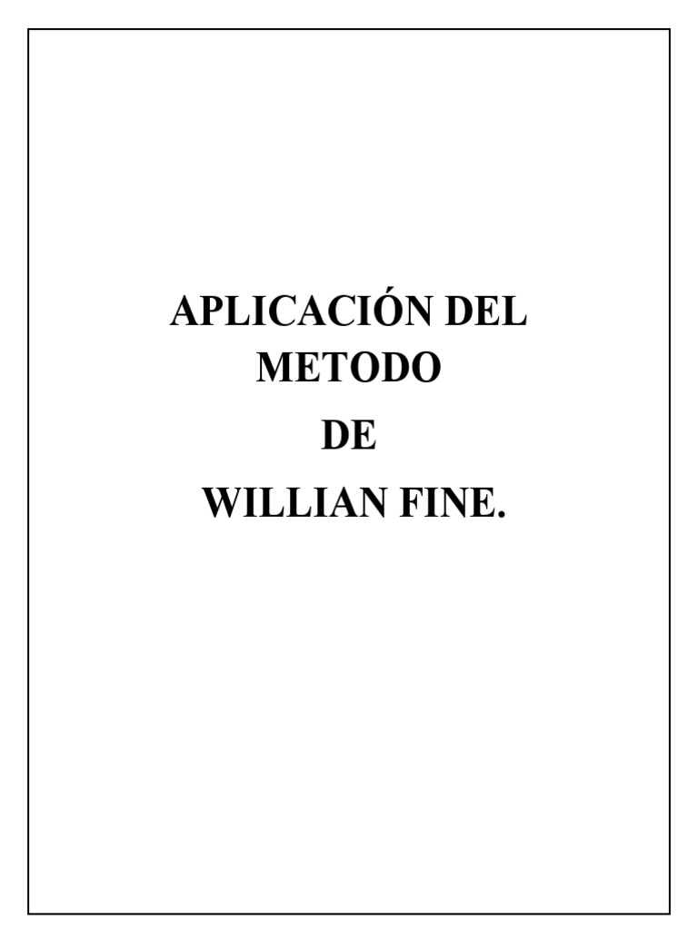 Metodo de Willian Fine | PDF | Riesgo | Evaluación de riesgos