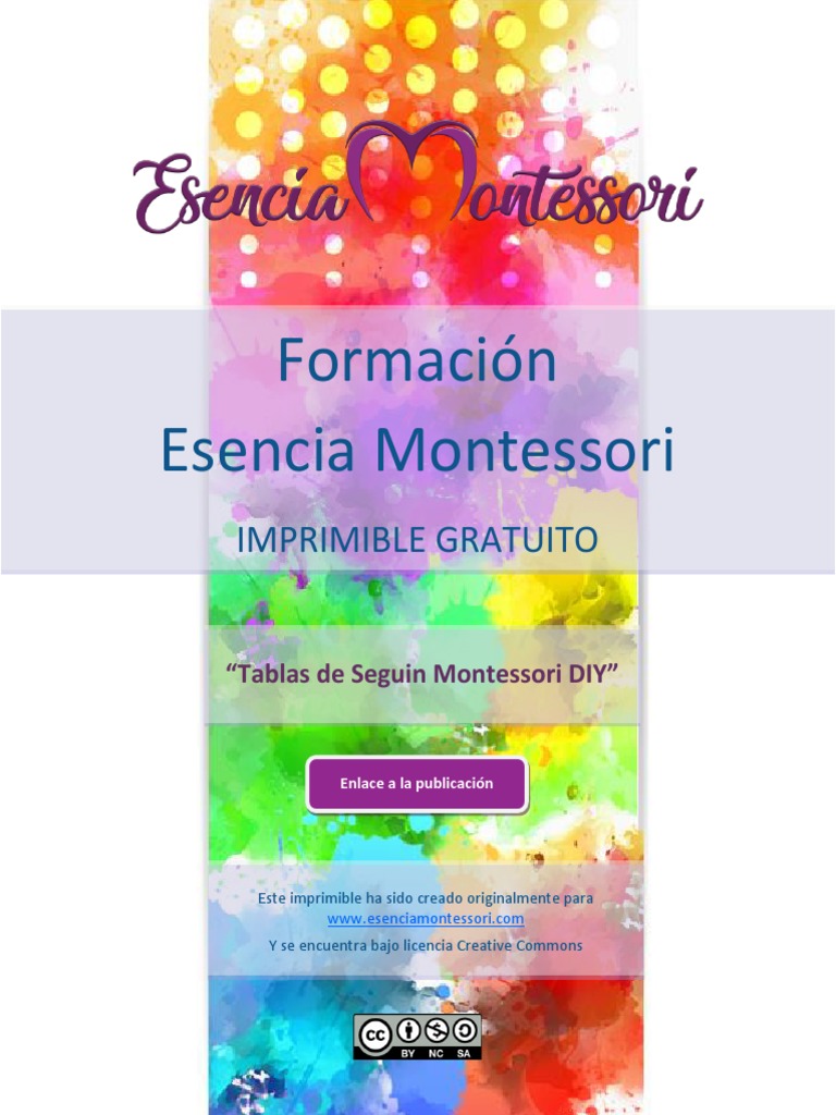 Tablas de Seguin Montessori Imprimibles | PDF