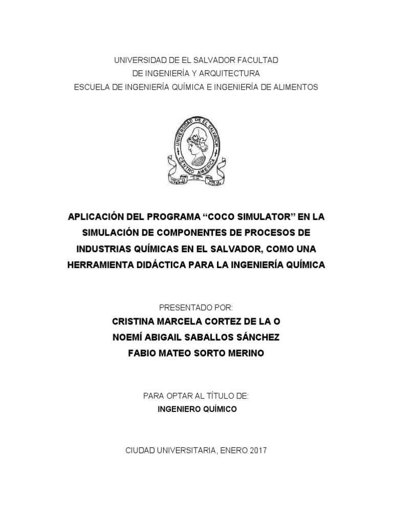 Simulación de procesos industriales químicos mediante el uso del ...