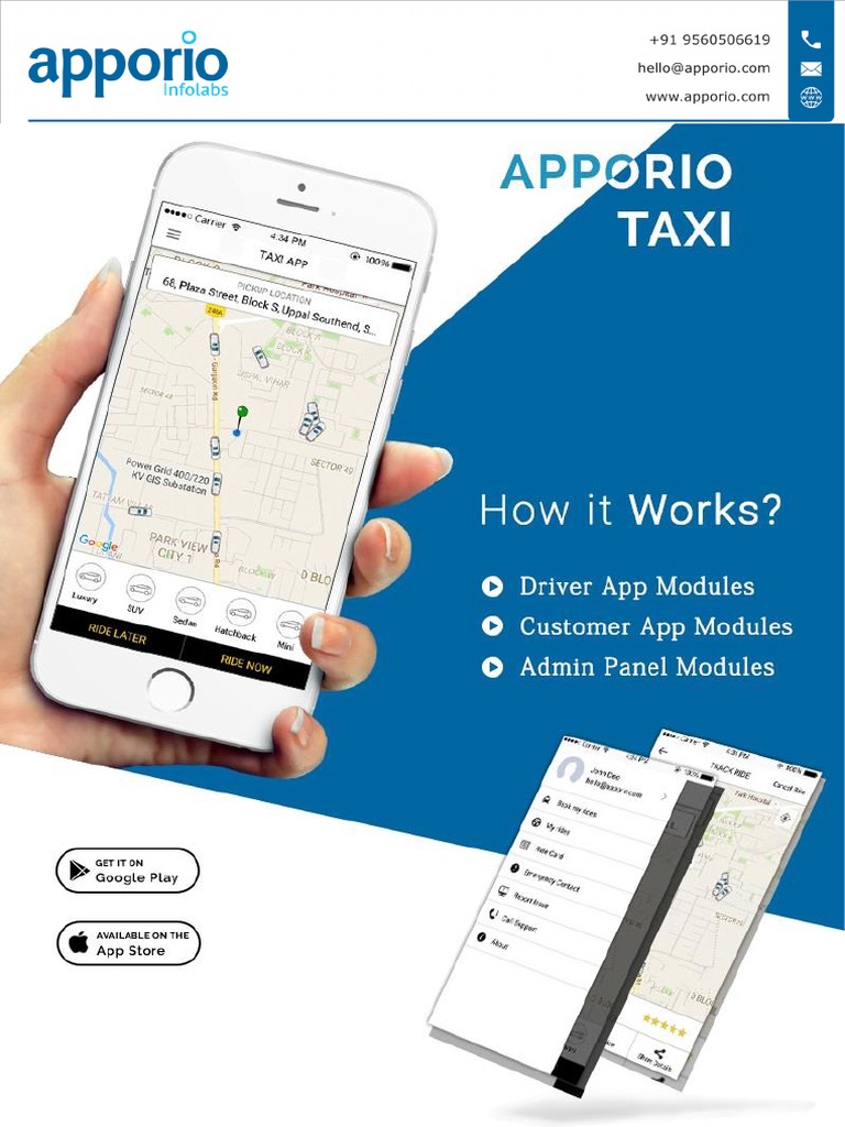 Apporio Taxi Uber Clone | PDF | Mobile App | Ios