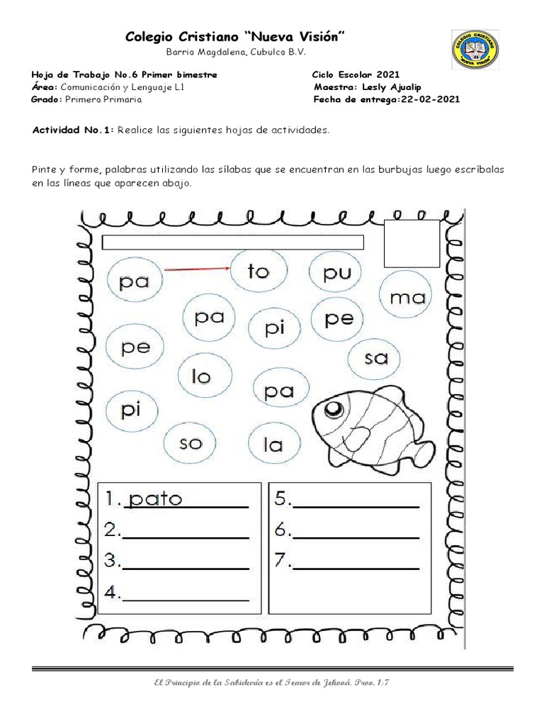 Hoja De Trabajo De Gramática De Primer Grado Hojas De Trabajo De