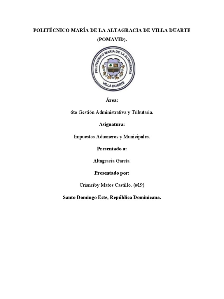 Aduanas y Comercio Exterior en POMAVID | PDF | aduana | Comercio