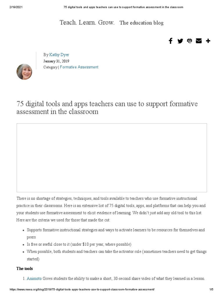 75 Digital Tools and Apps Teachers Can Use To Support Formative ...
