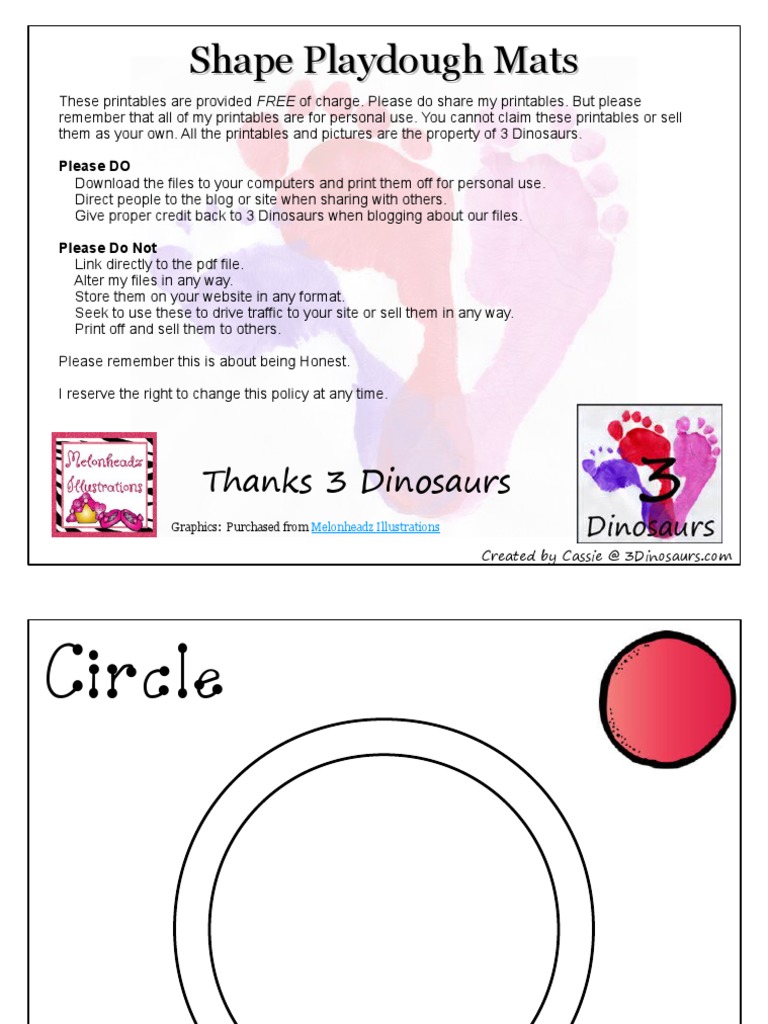 Shape Playdough Mats | PDF