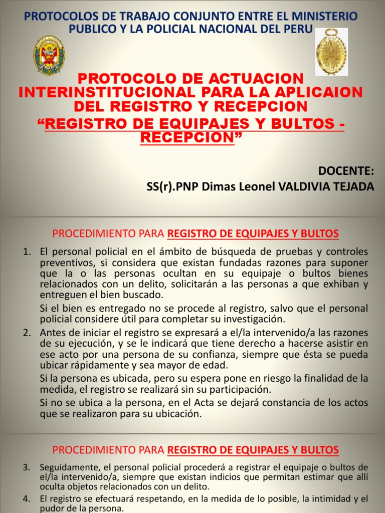 Me Protocolos MP PNP Semana05 Aula 8 Protocolo-Registro-Equipajes-Recepcion 269 0 | PDF ...