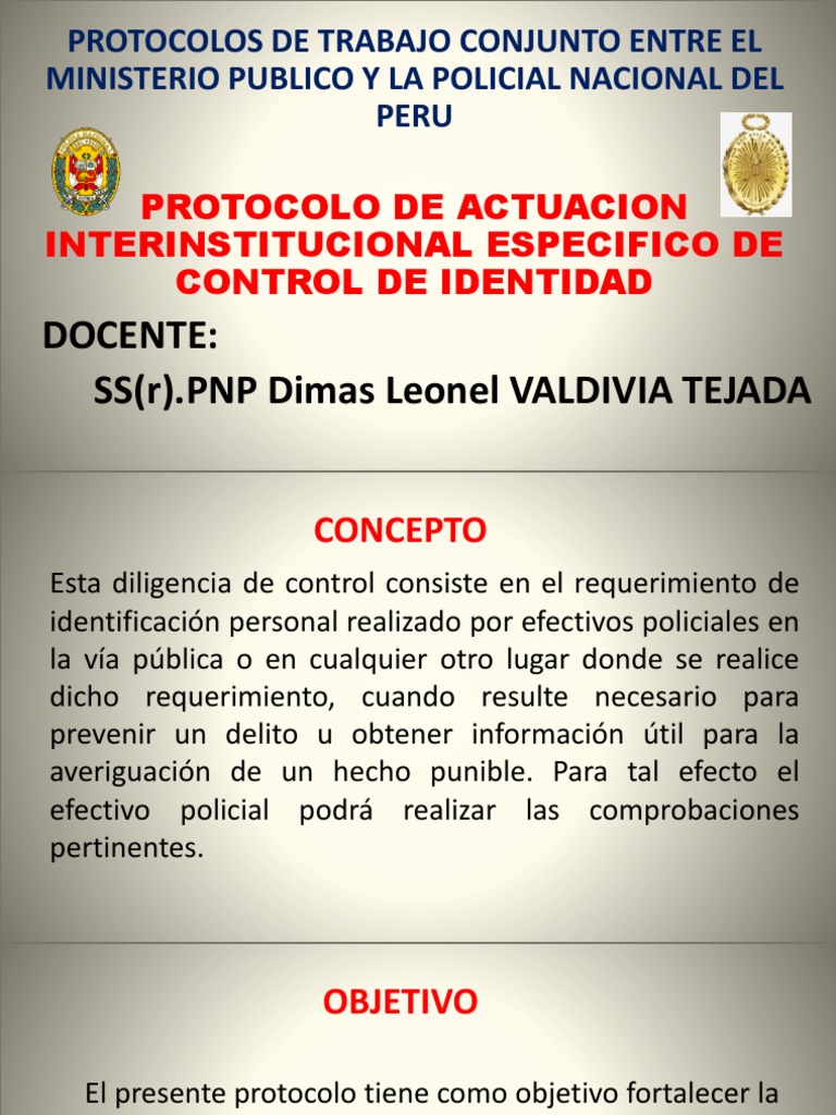 Me Protocolos MP PNP Semana03 Aula 8 Protocolo-control-De-identidad 269 0 | PDF | Policía ...