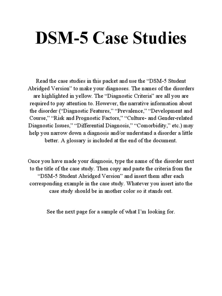 DSM5 Case Studies SUPA | PDF | Major Depressive Disorder | Amputation