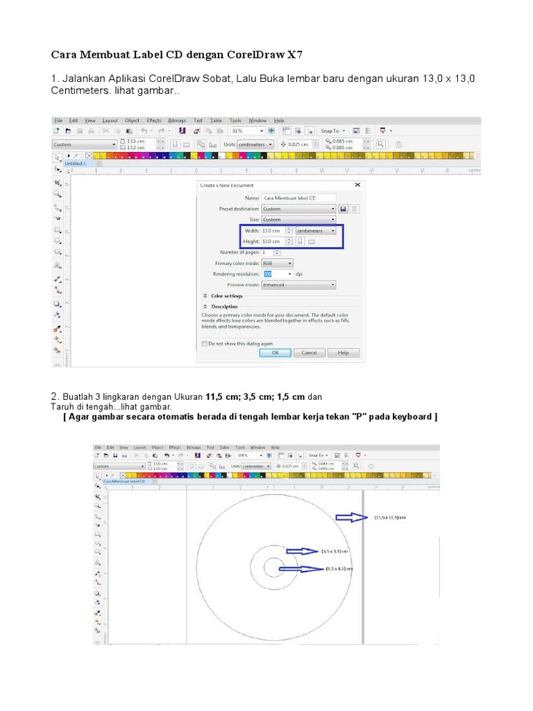 Cara Membuat Label CD Dengan CorelDraw X7 | PDF