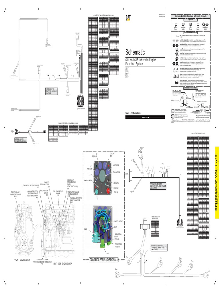 Electrical System C11 and C15 Industrial Engine: Control Panel ...