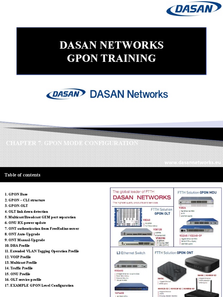 Silo - Tips Dasan Networks Gpon Training | PDF