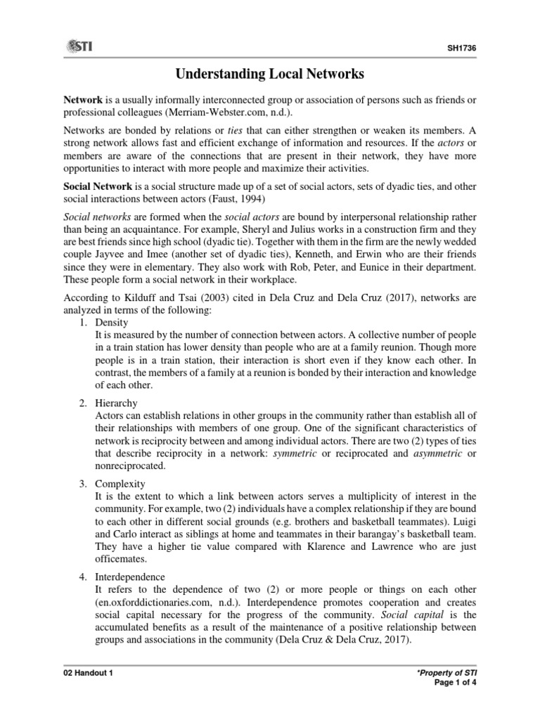 Understanding Local Networks | PDF | Heuristics In Judgment And ...