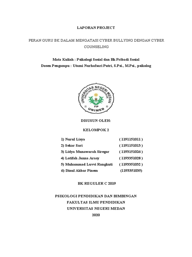 Laporan Projek Kelompok 2 Psikologi Sosial Dan BK Prisos. | PDF ...