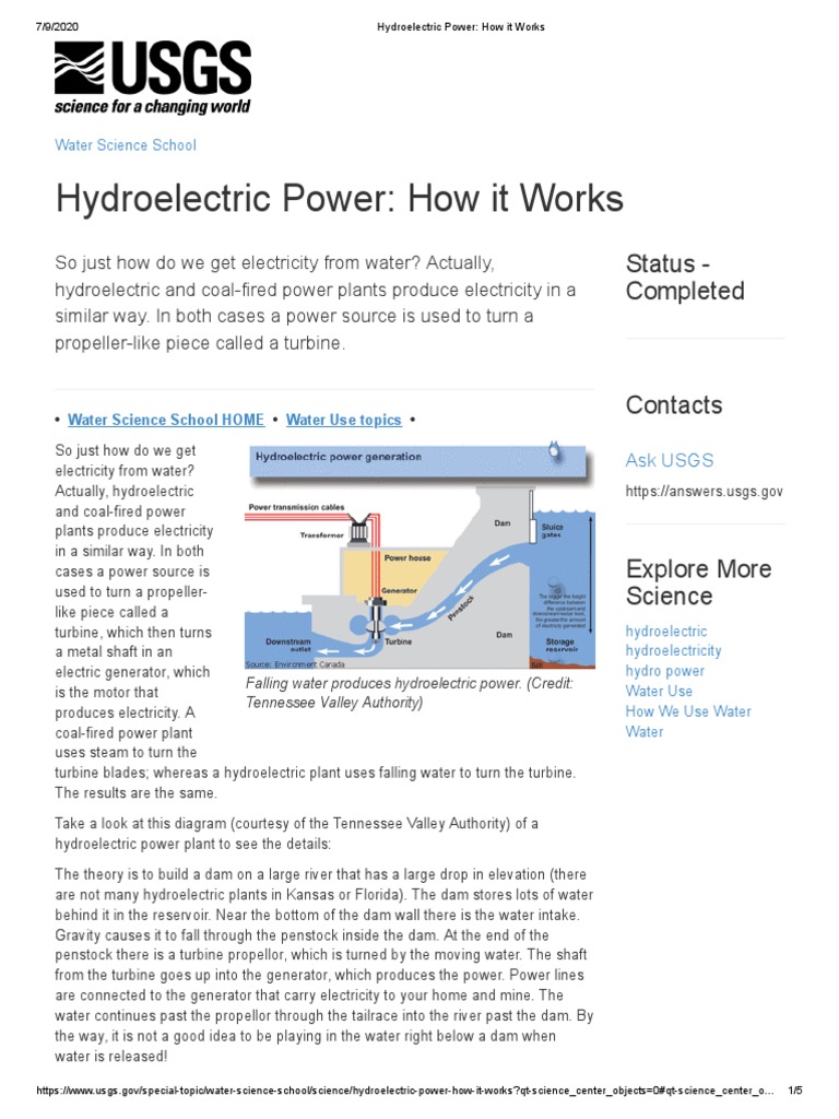Hydroelectric Power - How It Works | PDF | Electric Generator ...