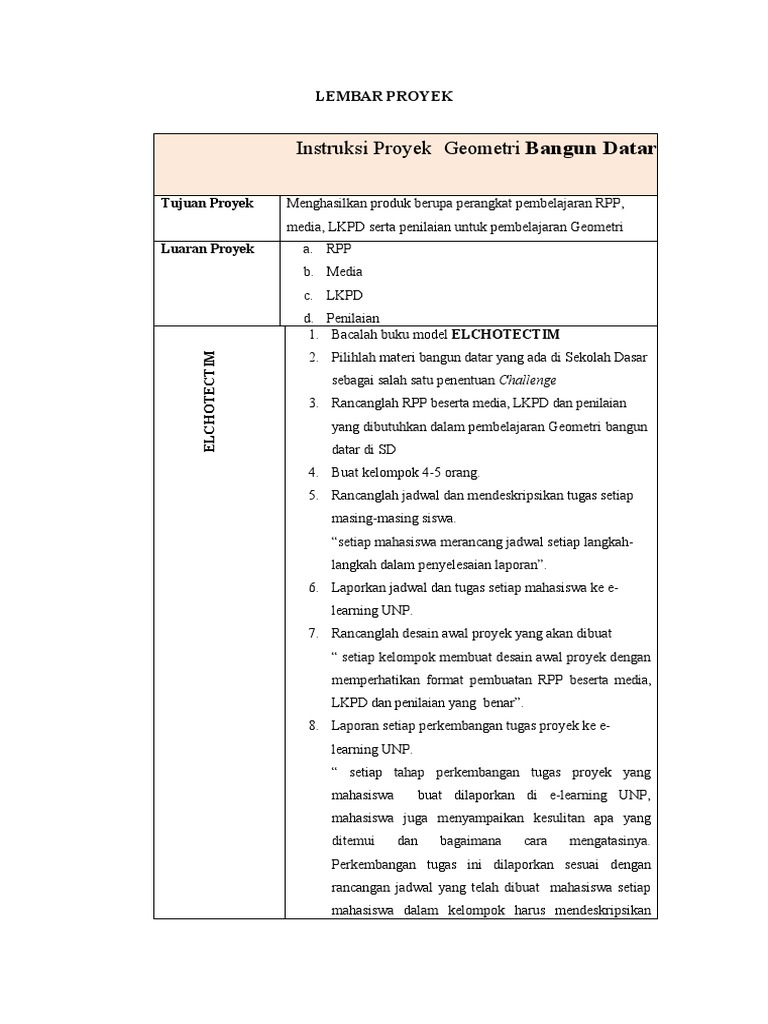 Lembar Proyek | PDF