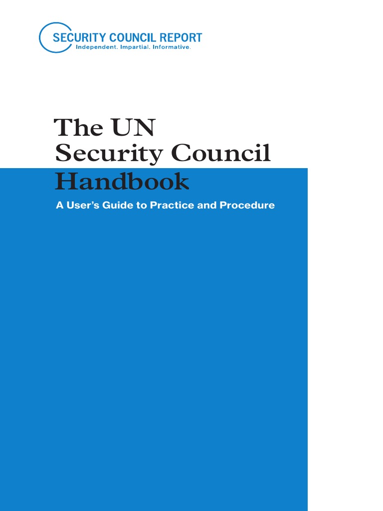 The Un Security Council Handbook by SCR 1 | PDF | United Nations ...