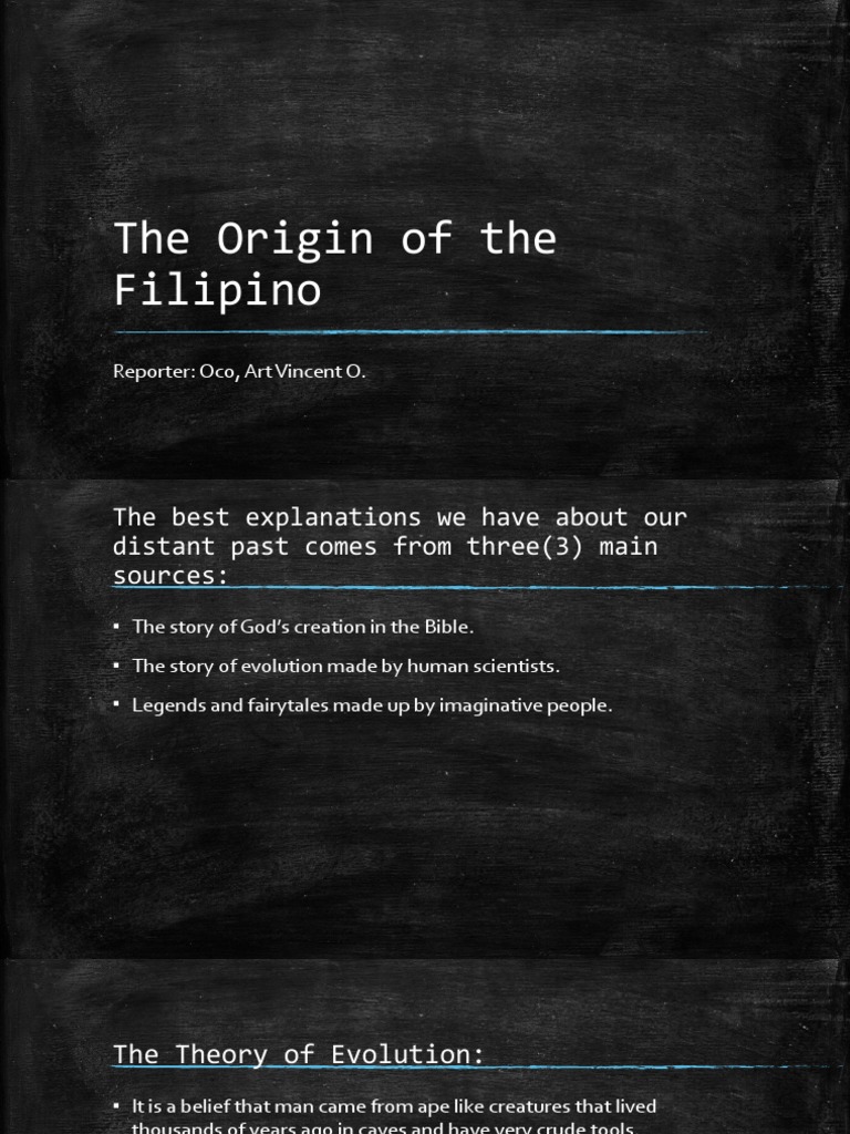 The Origin of The Filipino | PDF | Southeast Asia | Ethnic Groups